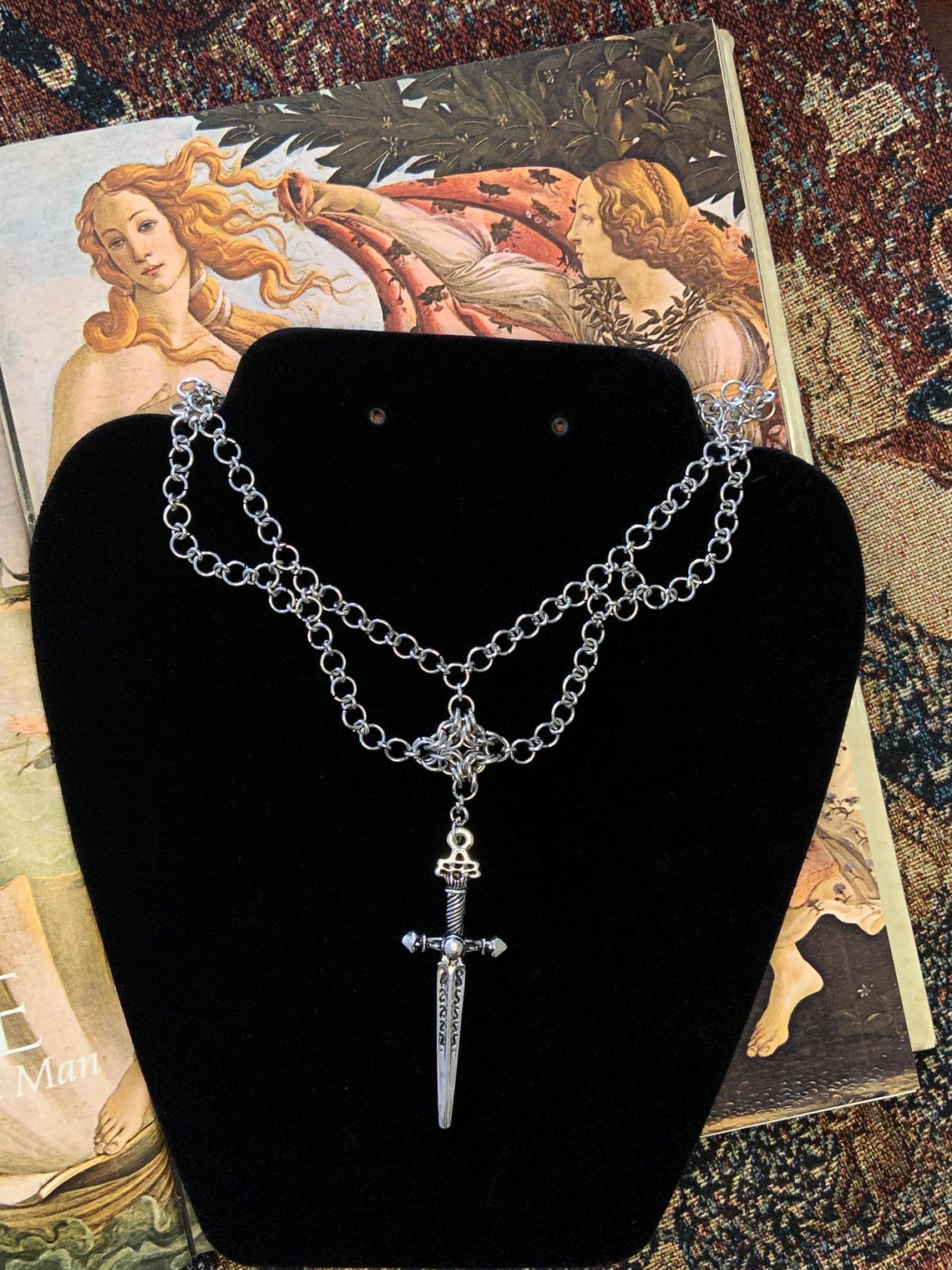 Lady of the Lake Chainmail Medieval Choker Necklace - Etsy