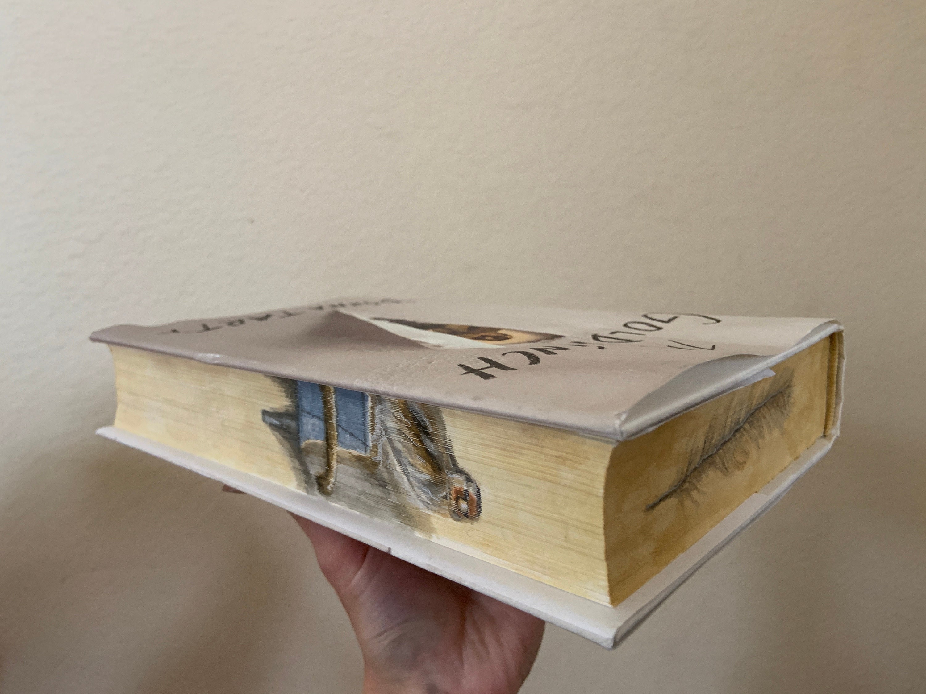 The Goldfinch Fore-edge Book Painting - Etsy