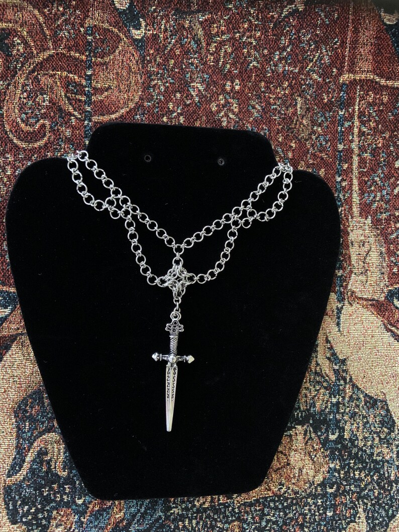 Lady of the Lake Chainmail Medieval Choker Necklace - Etsy