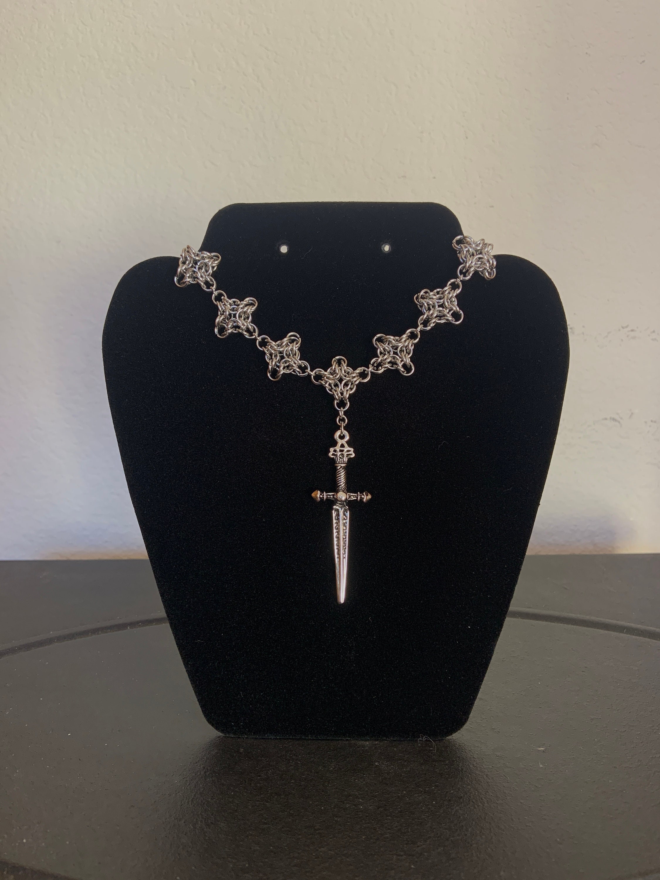 Guinevere Chainmail Medieval Choker Necklace - Etsy