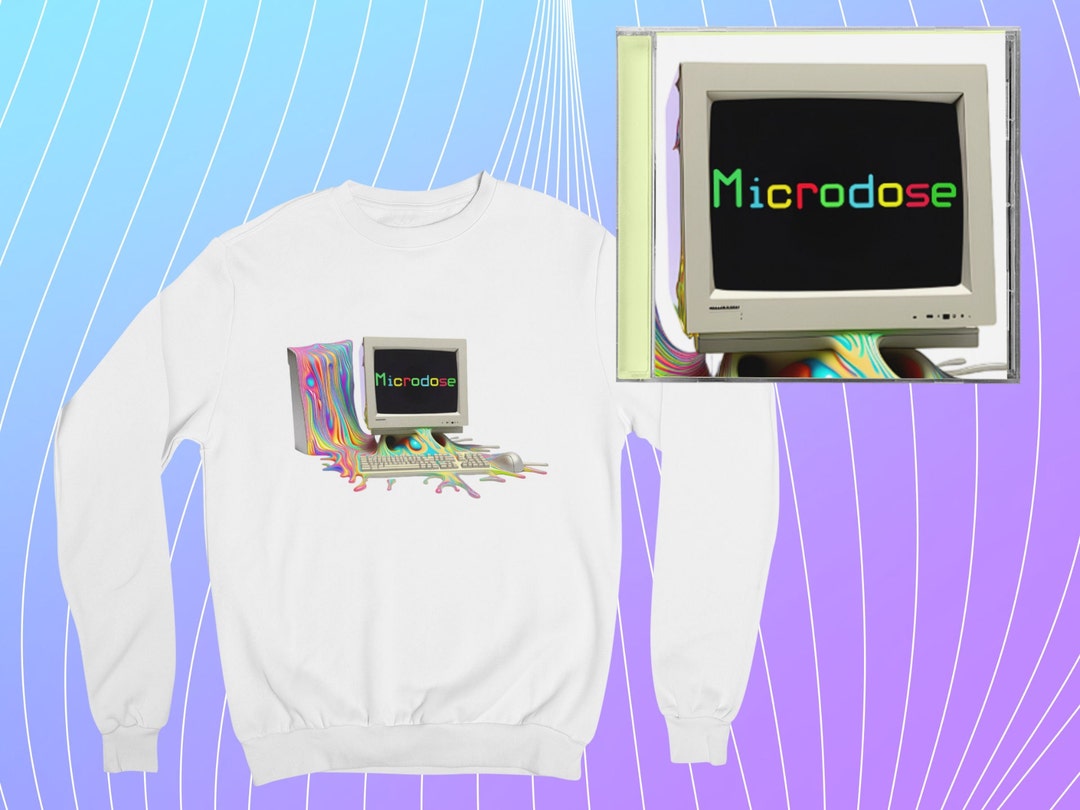 Microdose Rave Crewneck - Psychedelic Minimalist Sweatshirt, Unisex ...