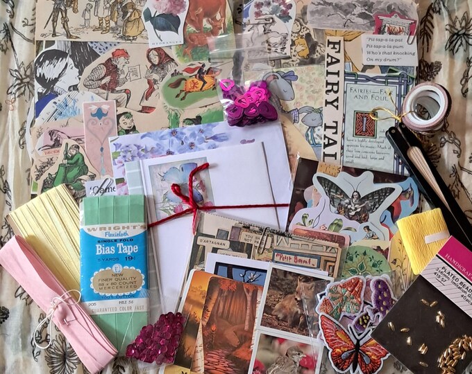 Vintage Ephemera Scrapbook Pack 120+ Pieces Fairy Tale Story Book ...