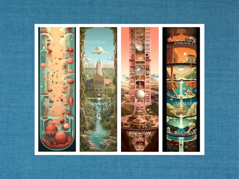 PRINTABLE Bookmarks - Sci-fi Spaces & Places - Etsy