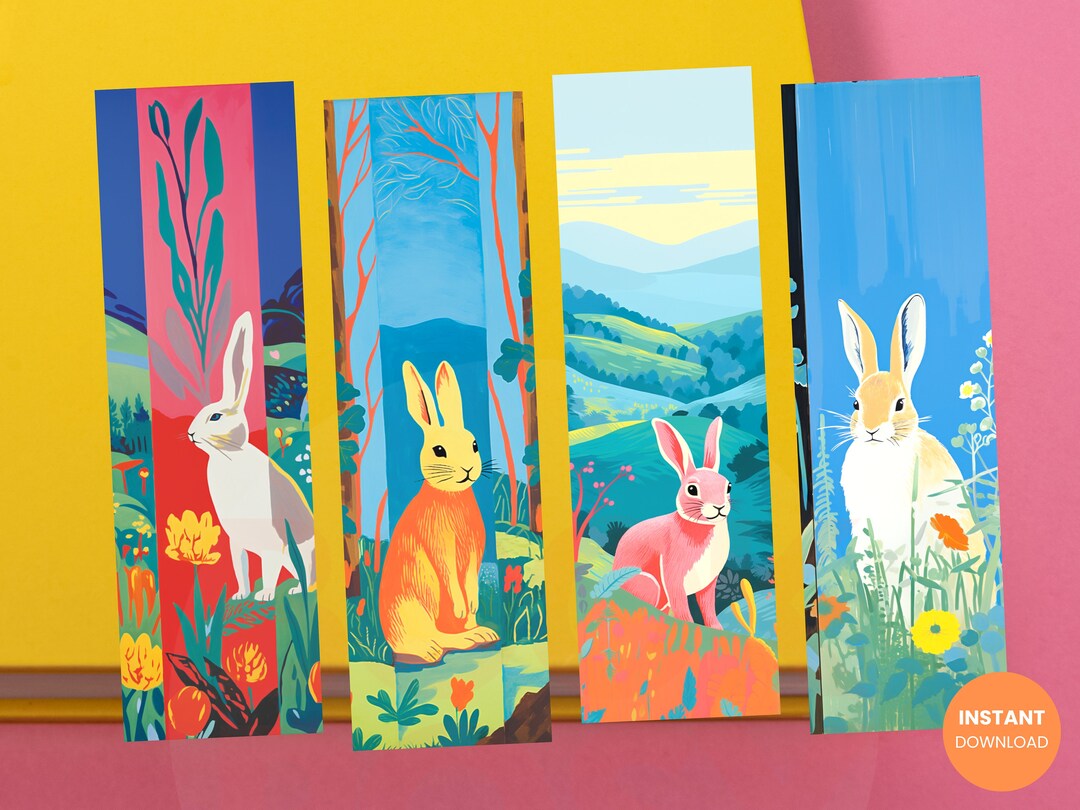 PRINTABLE Bookmarks - Happy Hoppers - Etsy