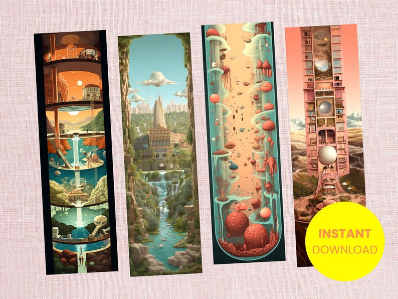 PRINTABLE Bookmarks Sci-fi Spaces & Places - Etsy