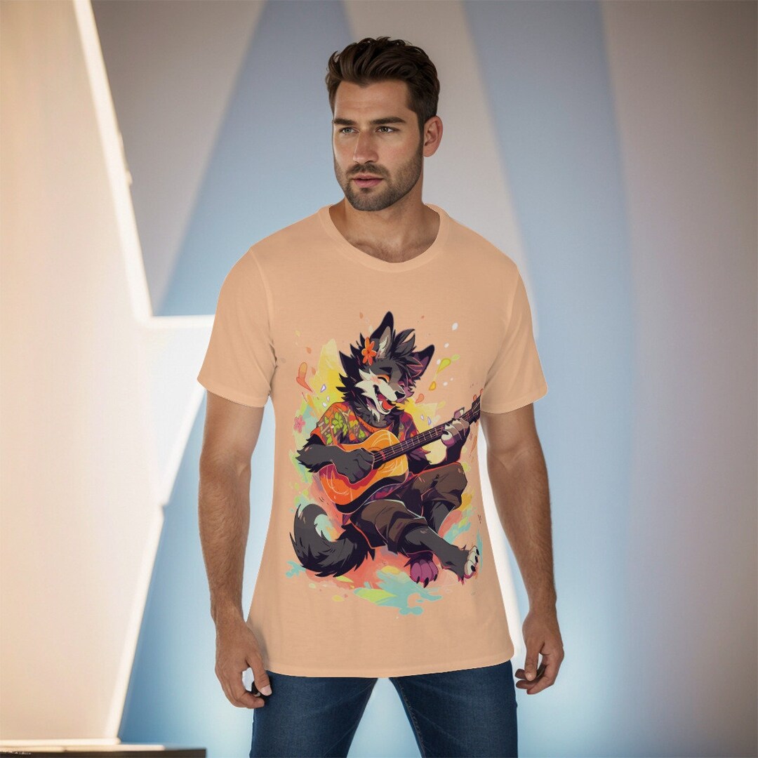 Canine Fursona Guitar / Unisex Tshirt / Unique Furry Apparel / Fandom ...