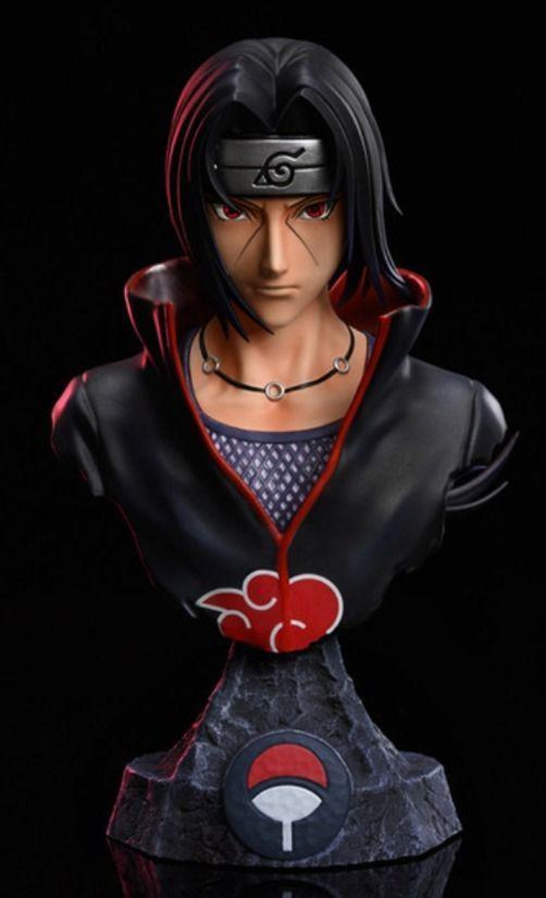 Itachi Uchiha Bust, Anime Character, Sculpture, Bookshelf Decor, Gamer ...