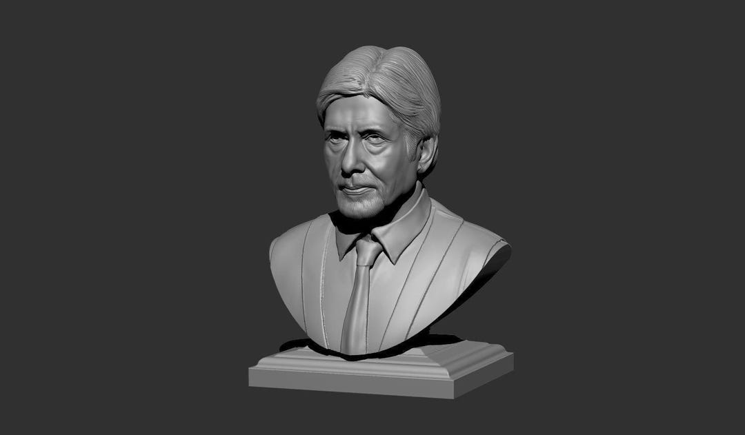 Amitabh Bachchan Bust, Bollywood Legend, Sculpture, Bookshelf Decor ...