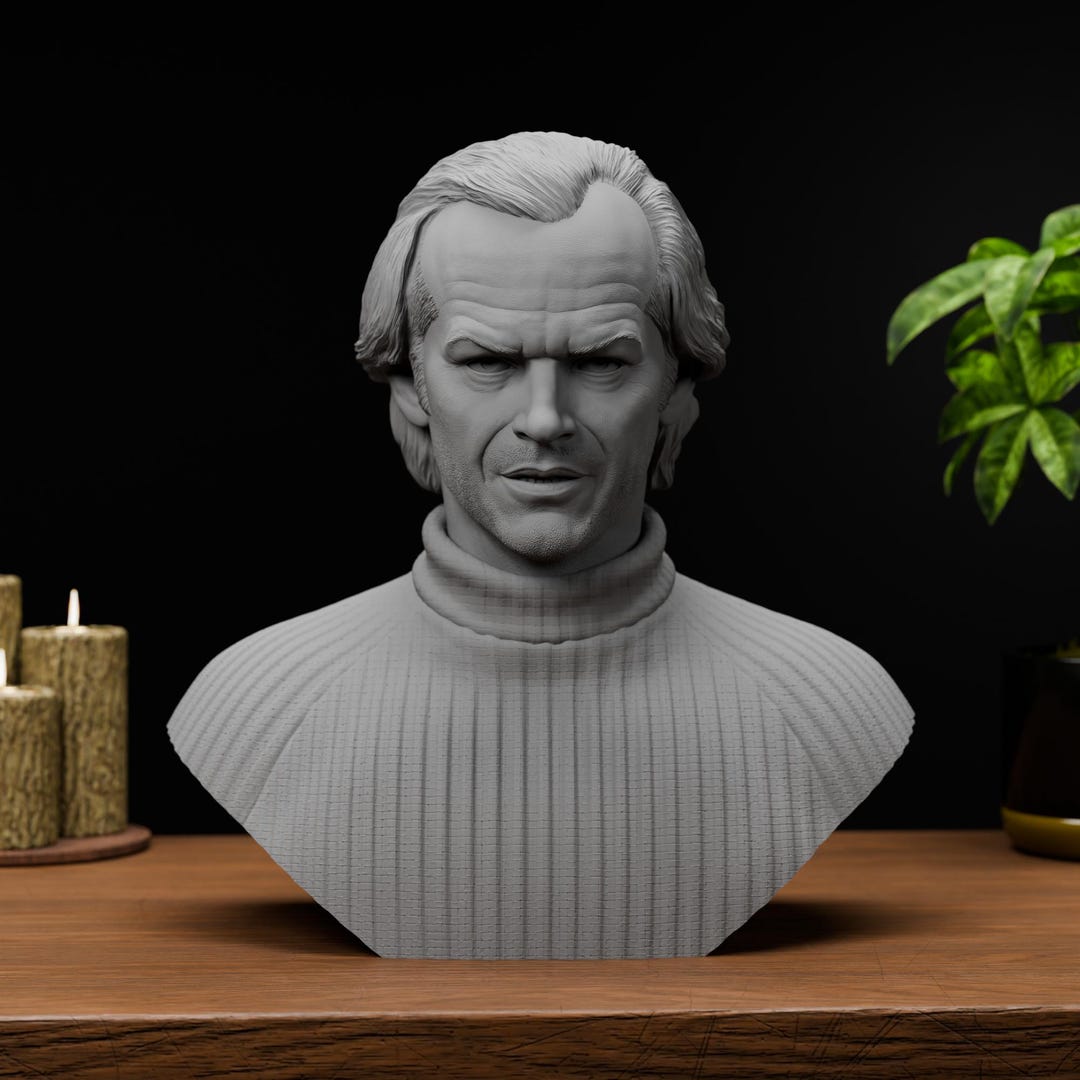 Jack Nicholson Bust, Actor, Sculpture, Bookshelf Decor, Gamer Gift ...