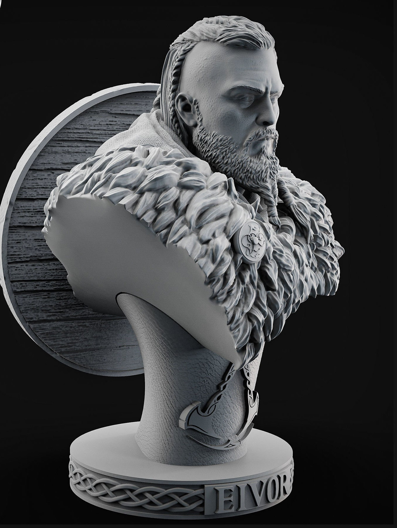 EIVOR 3D Printed BUST Sculpture, Assassin's Creed Vallhalla, Video Game ...