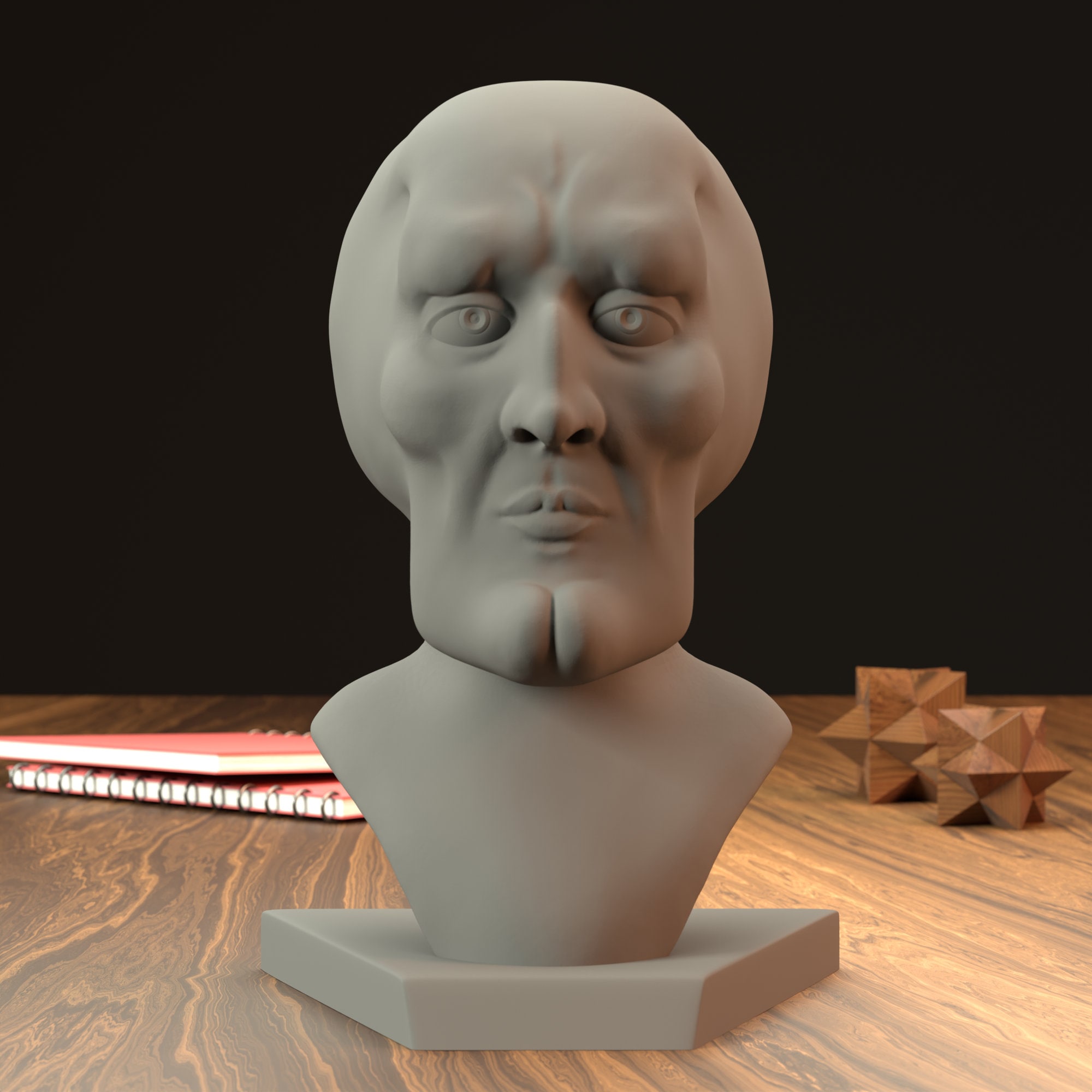 Handsome Squidward 3D Printed Resin Bust Sculpture, Art Spongebob Room ...