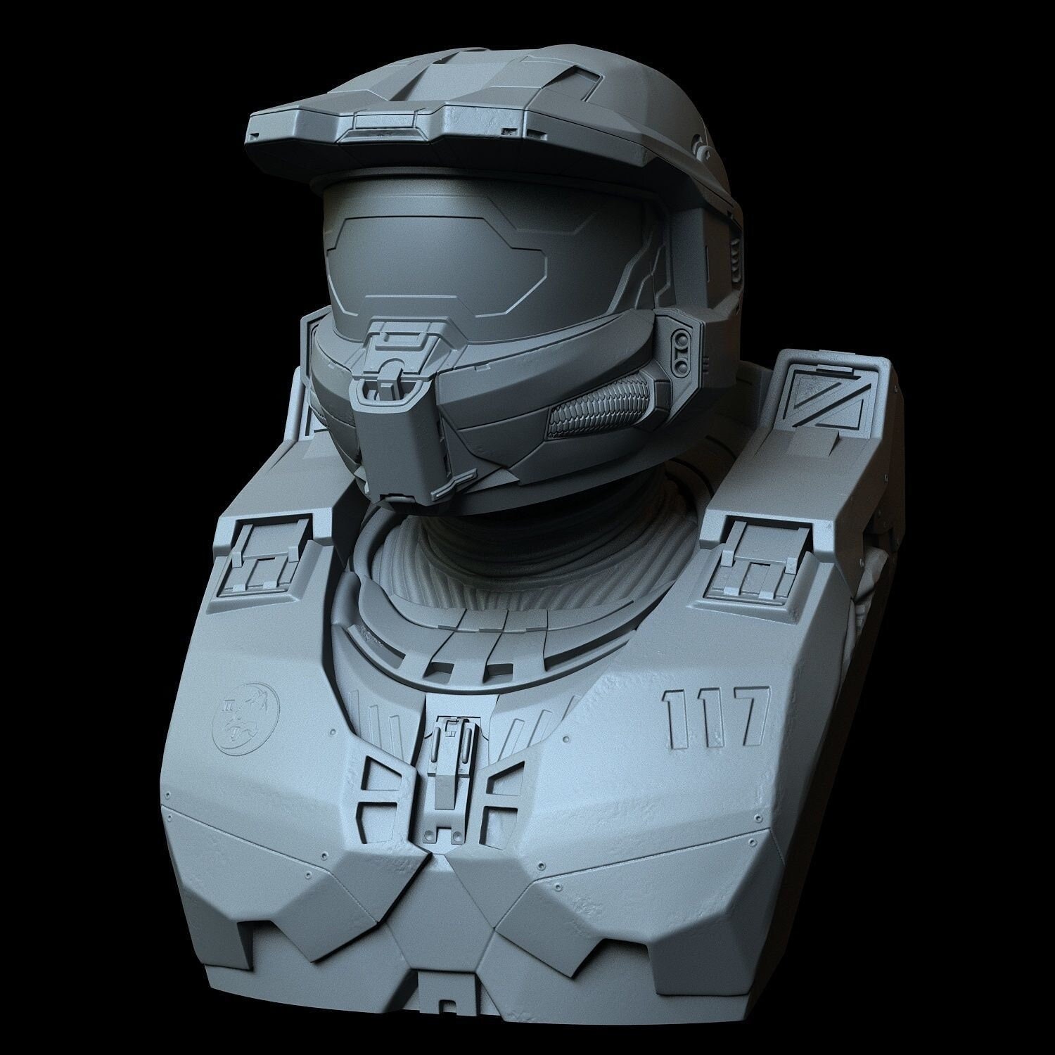 MASTER CHIEF From Halo TV Series 3D Printed Bust for Room Decoration ...