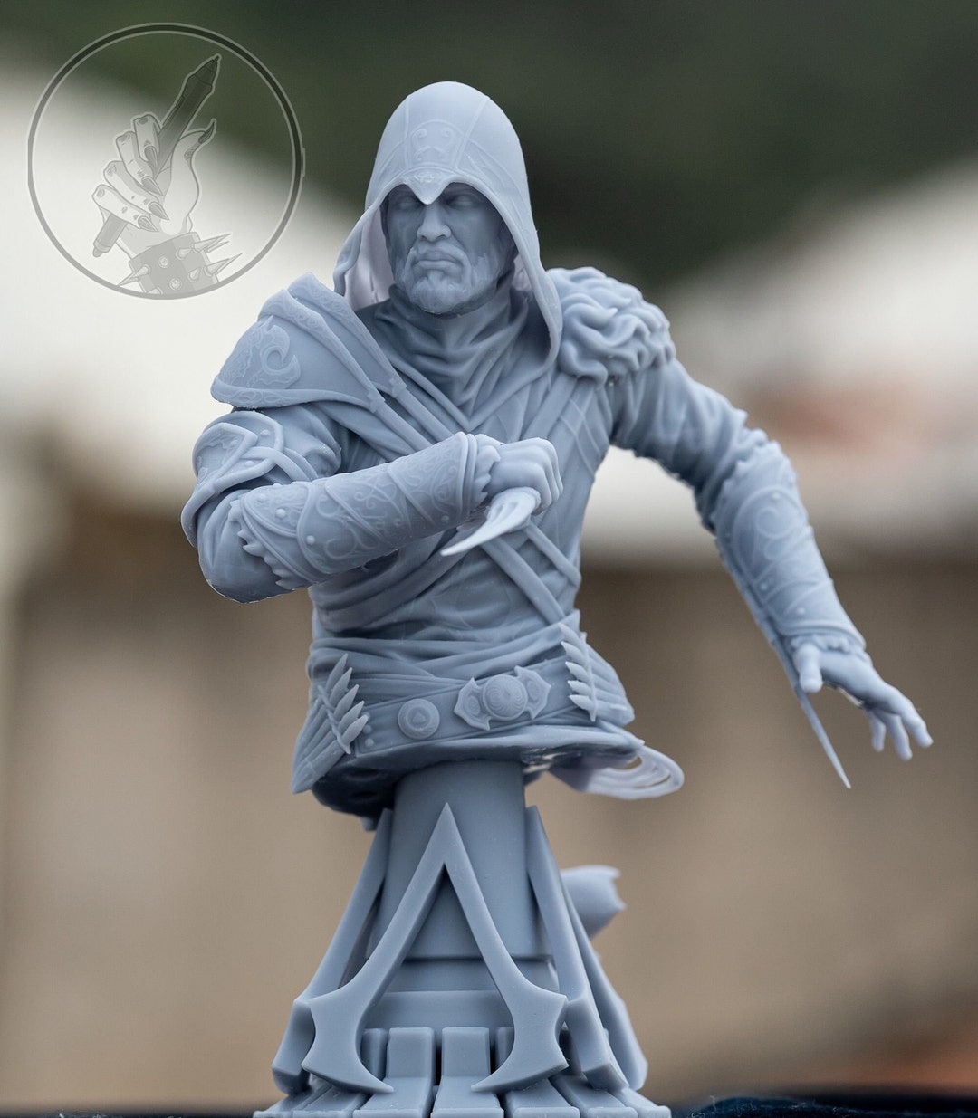 Ezio Auditore From Assassins Creed 3D Figurine in Gray, Video Game ...