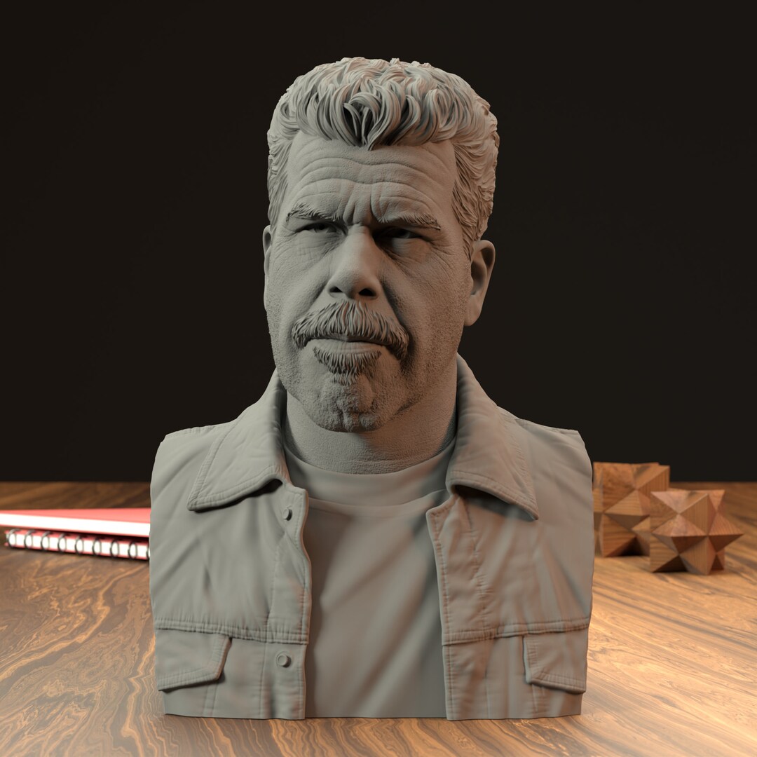Clay Morrow Bust Sculpture, a Protagonist From Sons of Anarchy Statue ...