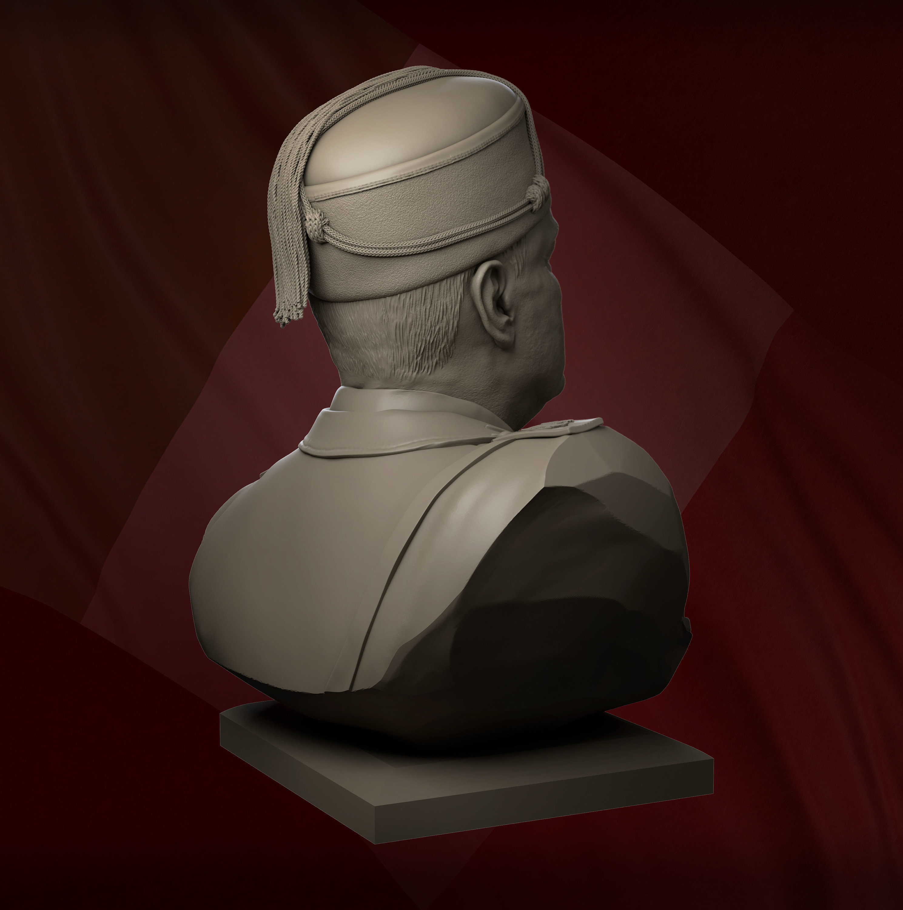 BENITO MUSSOLINI 3D Bust Sculpture, Italian Fascist Dictator Room ...