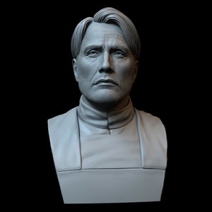 Mads Mikkelsen Sculpture Bust, Famous Actor and Movie Star Statue for ...