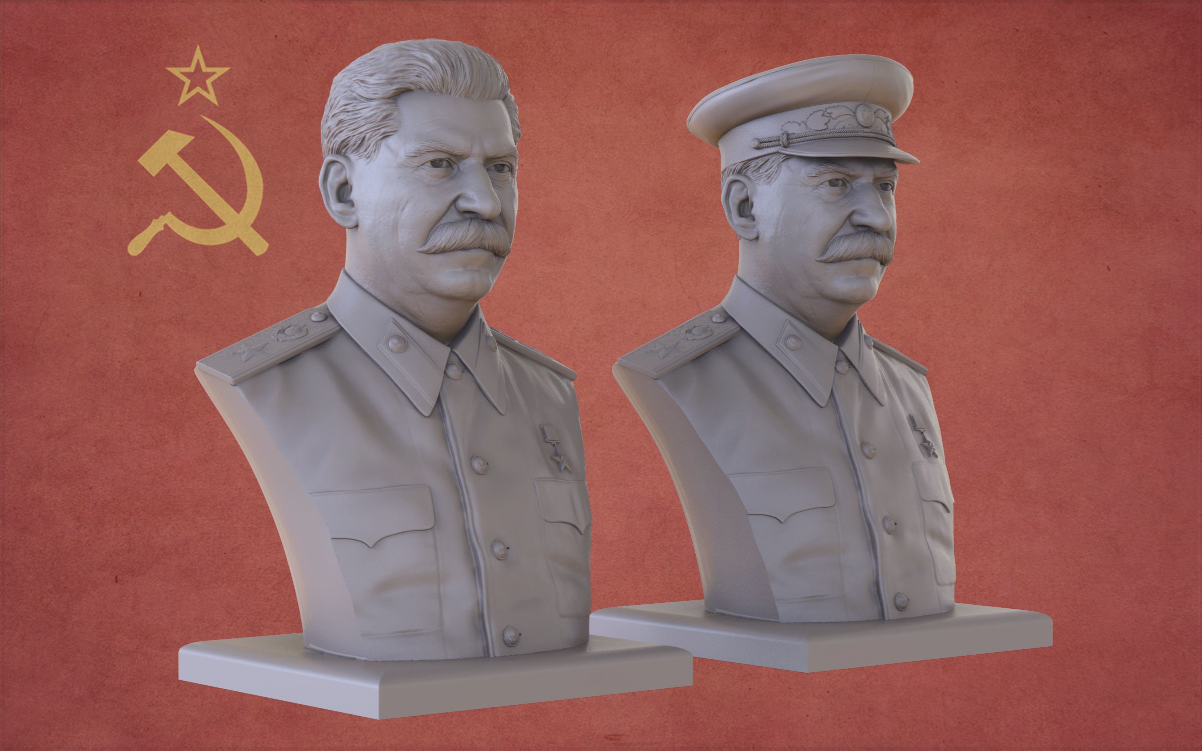 Joseph Vissarionovich Stalin 3D Sculpture Communist Dictator - Etsy