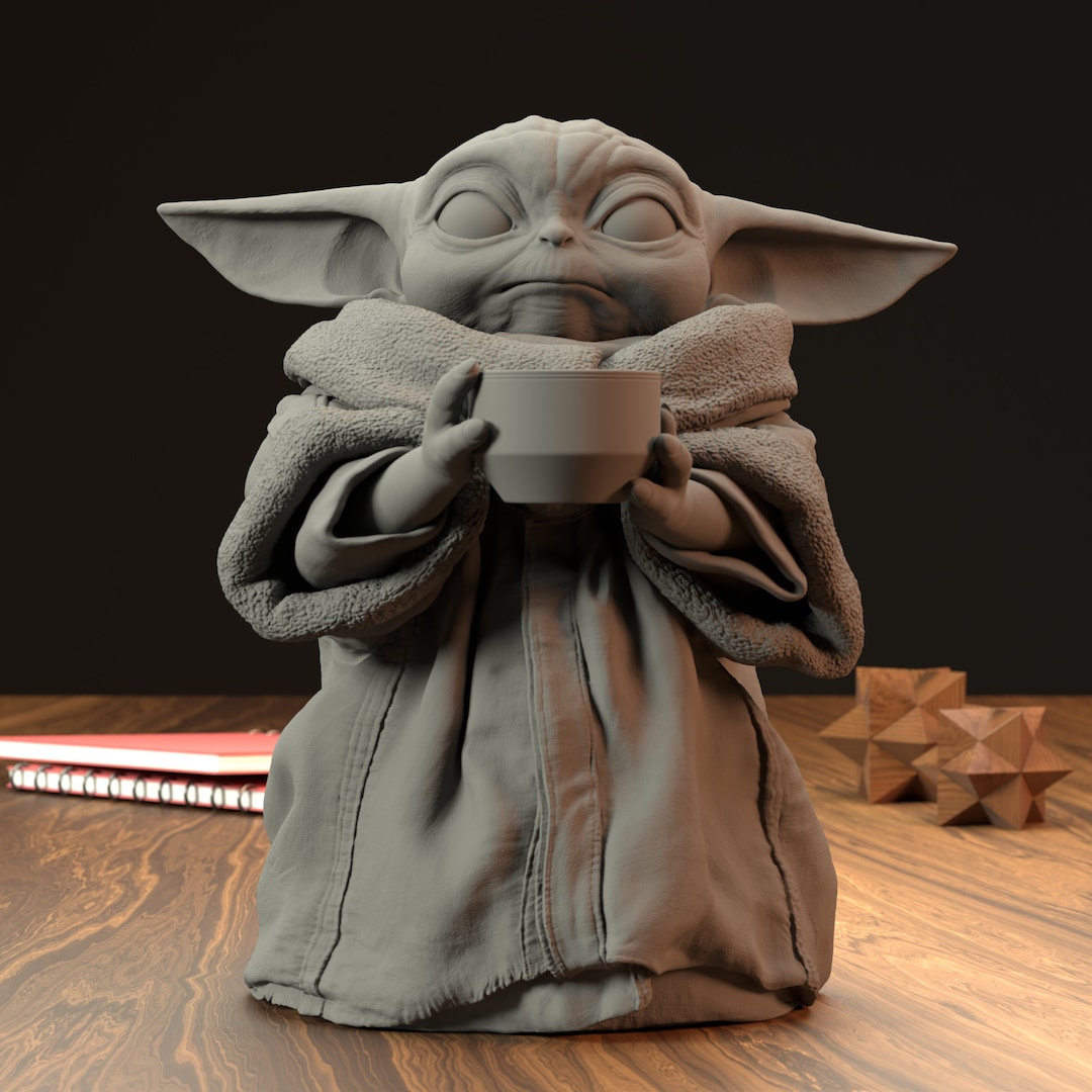 Grogu Sculpture, a Character From the Mandalorian Star Wars Series ...