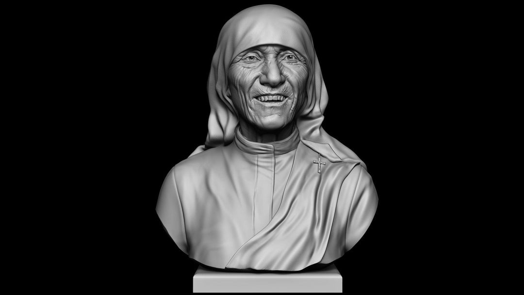 Mother Teresa humanitarian Bust Sculpture, Icon of Compassion Room ...