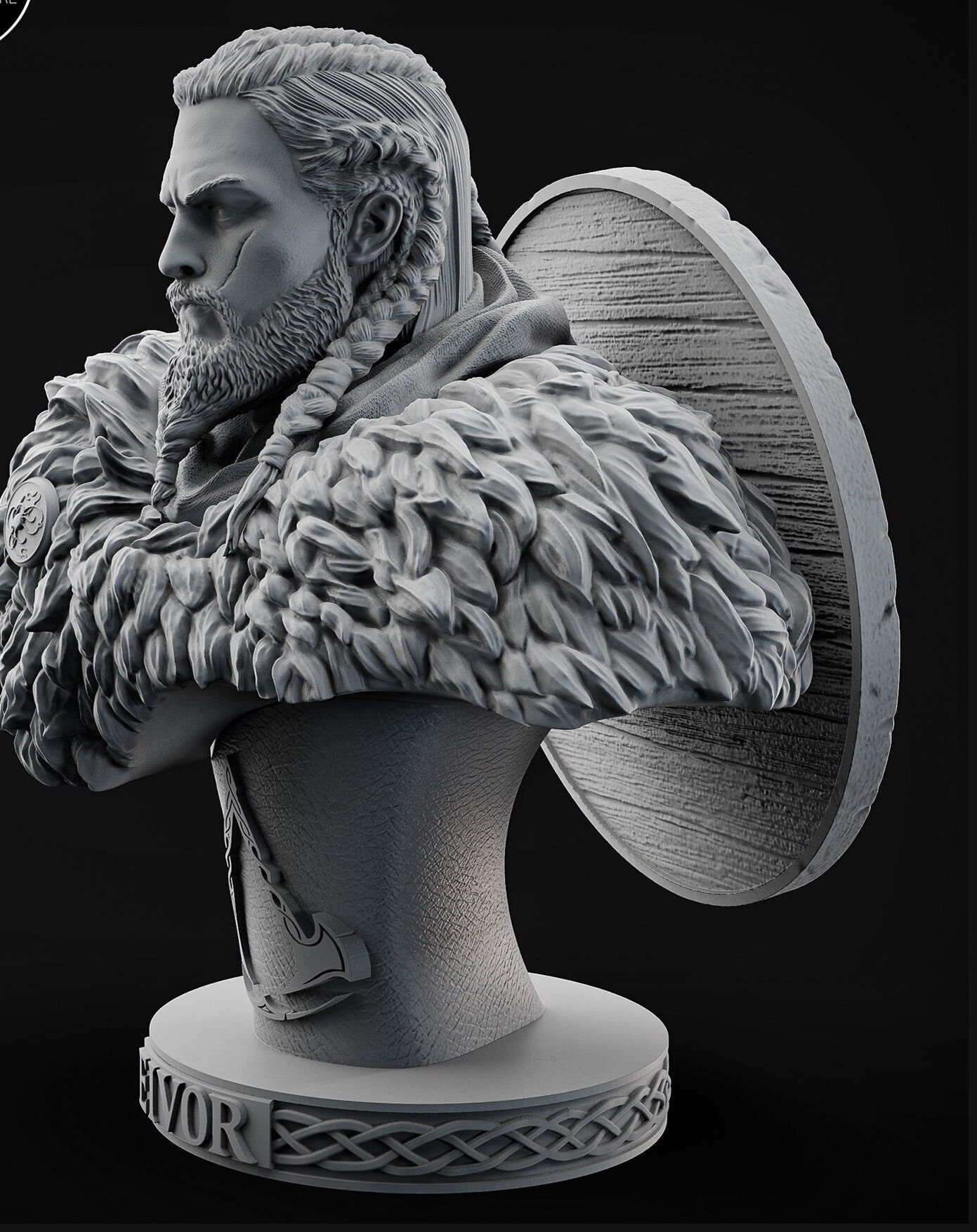 EIVOR 3D Printed BUST Sculpture, Assassin's Creed Vallhalla, Video Game ...