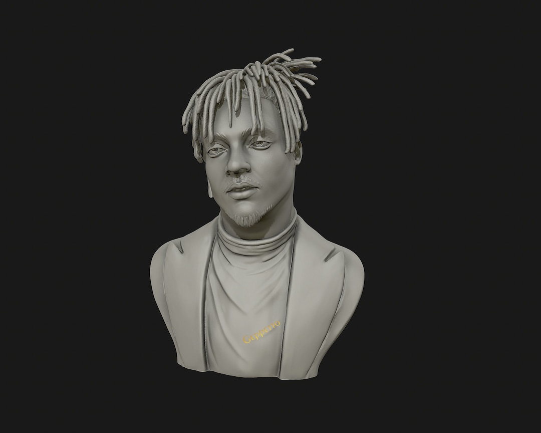 JUICE WRLD 3D Printed Resin Bust Sculpture, Famous American Rapper and ...