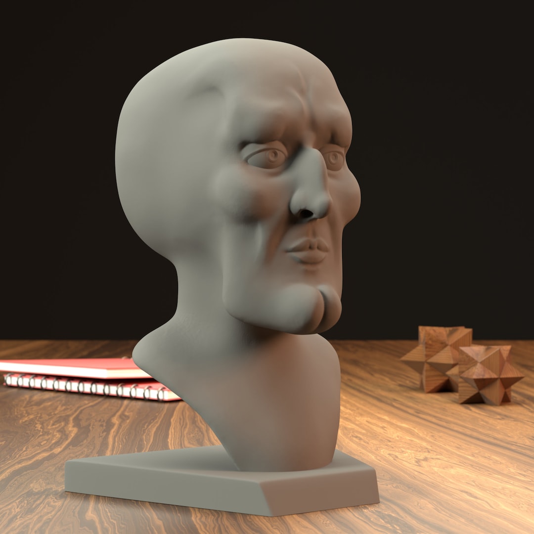 Handsome Squidward 3D Printed Resin Bust Sculpture, Art Spongebob Room ...