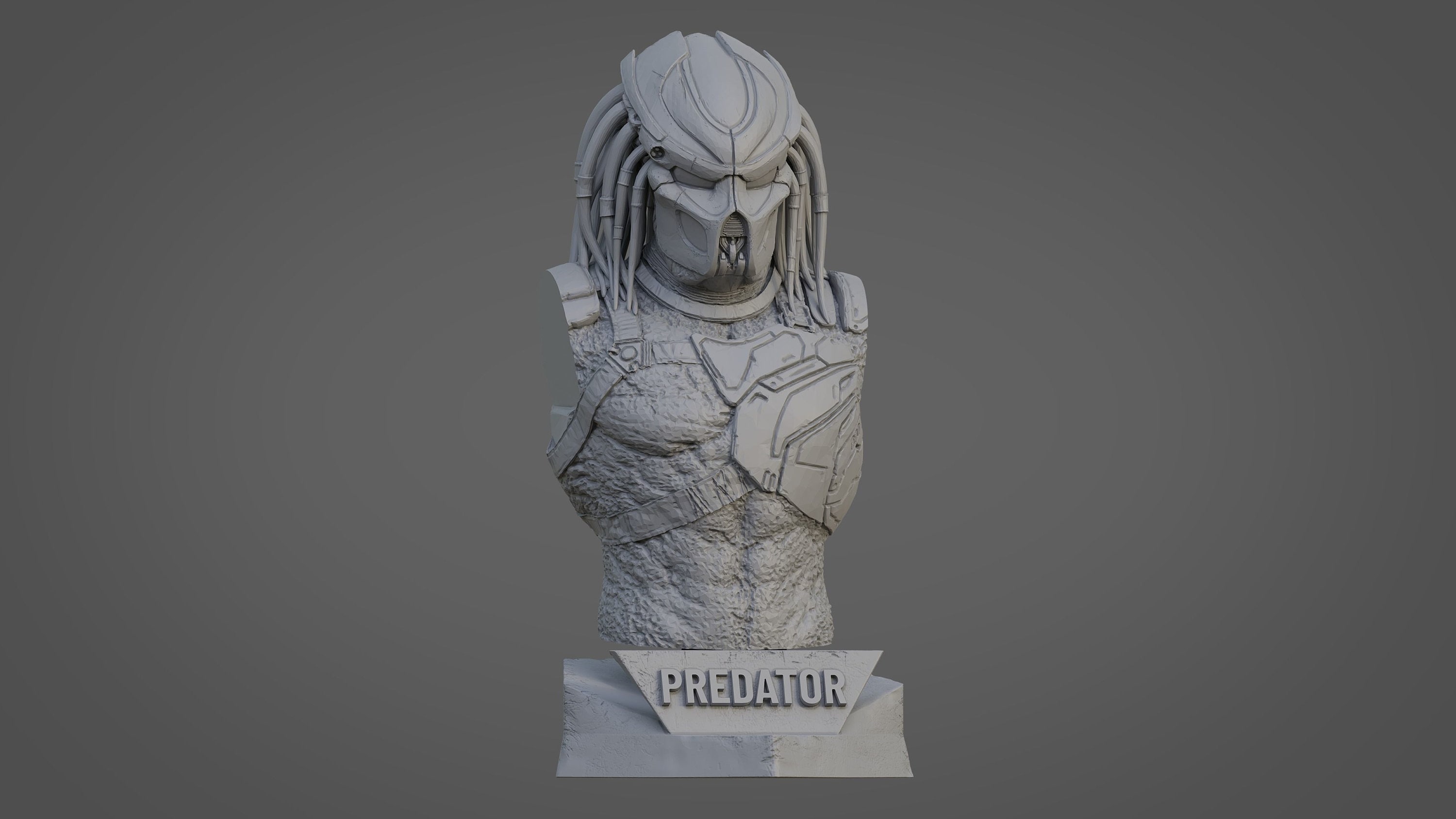 PREDATOR 3D Printed Bust Sculpture, a Homage to the Intergalactic ...