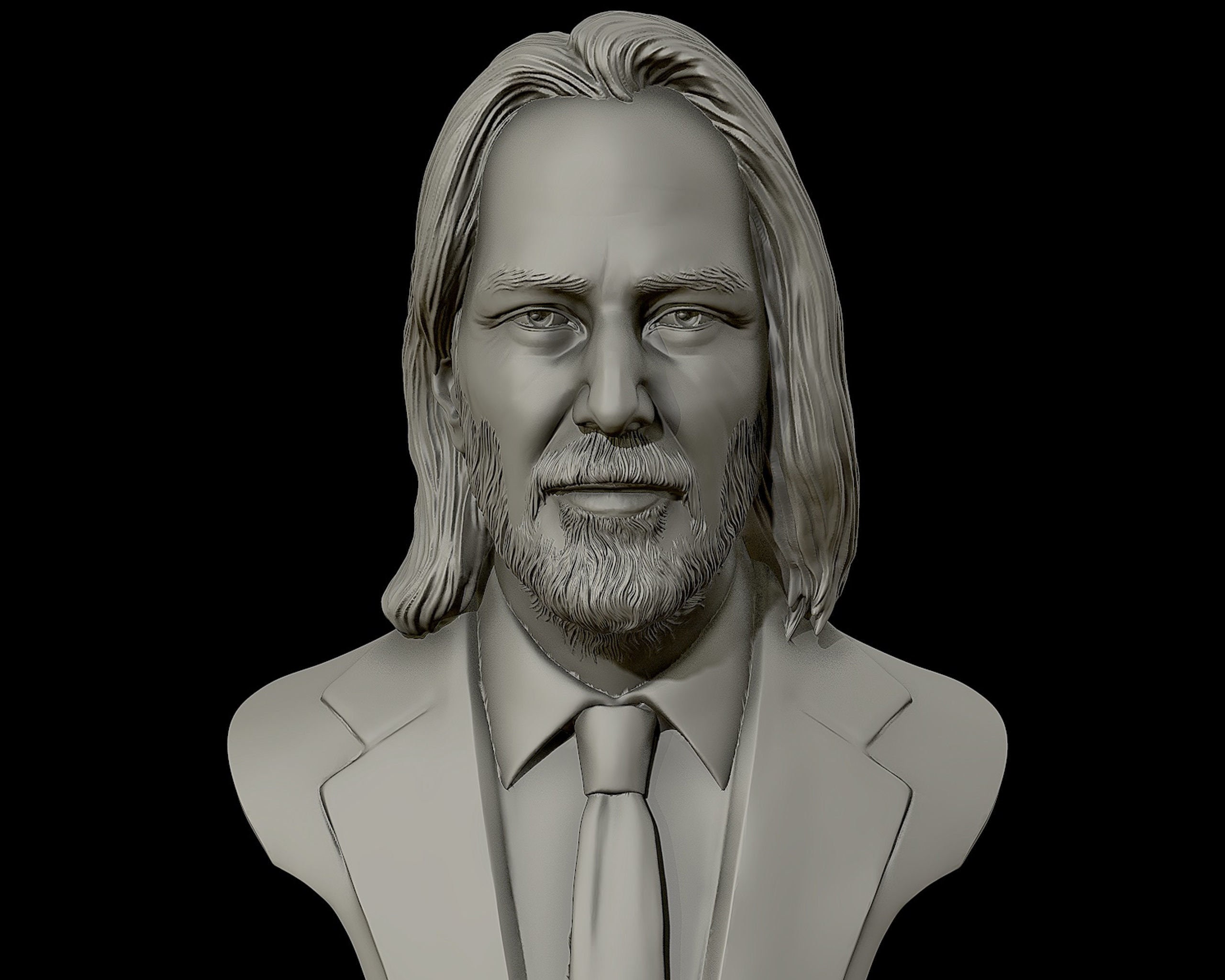 KEANU REEVES 3D Printed Resin Bust Sculpture,famous Actor Room ...