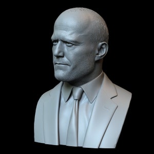 Jason Statham Bust, Actor, Sculpture, Bookshelf Decor, Gamer Gift ...
