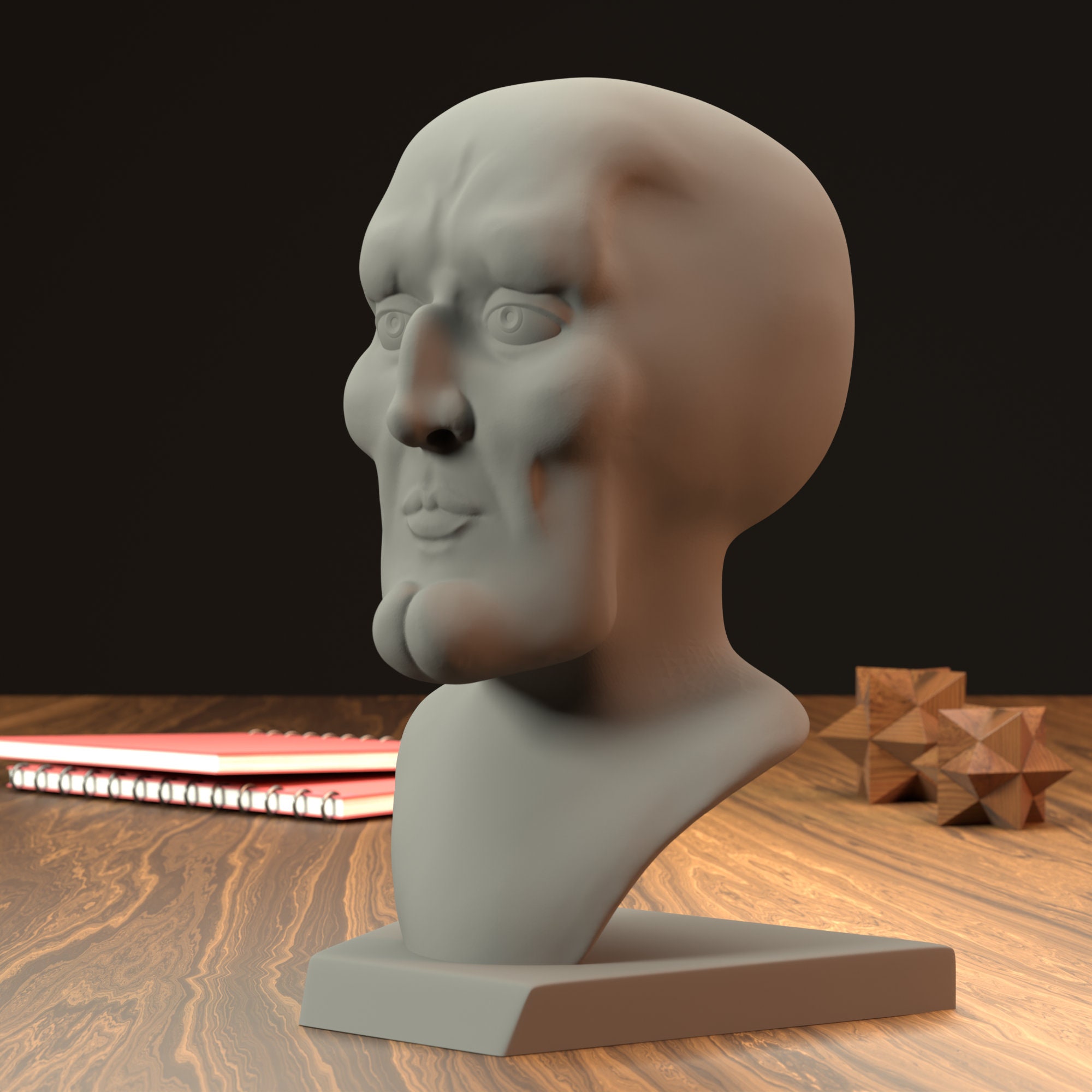 Handsome Squidward 3D Printed Resin Bust Sculpture, Art Spongebob Room ...