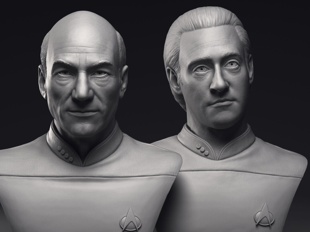 Picard Data Bust Sculpture,star Trek Science Fiction Room Decoration in ...