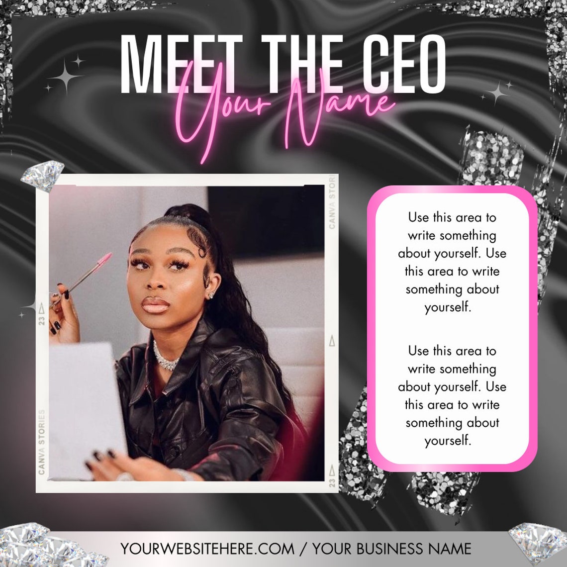 Meet the CEO Template for Small Businesses: Makeup, Hair, Nails, Lash ...