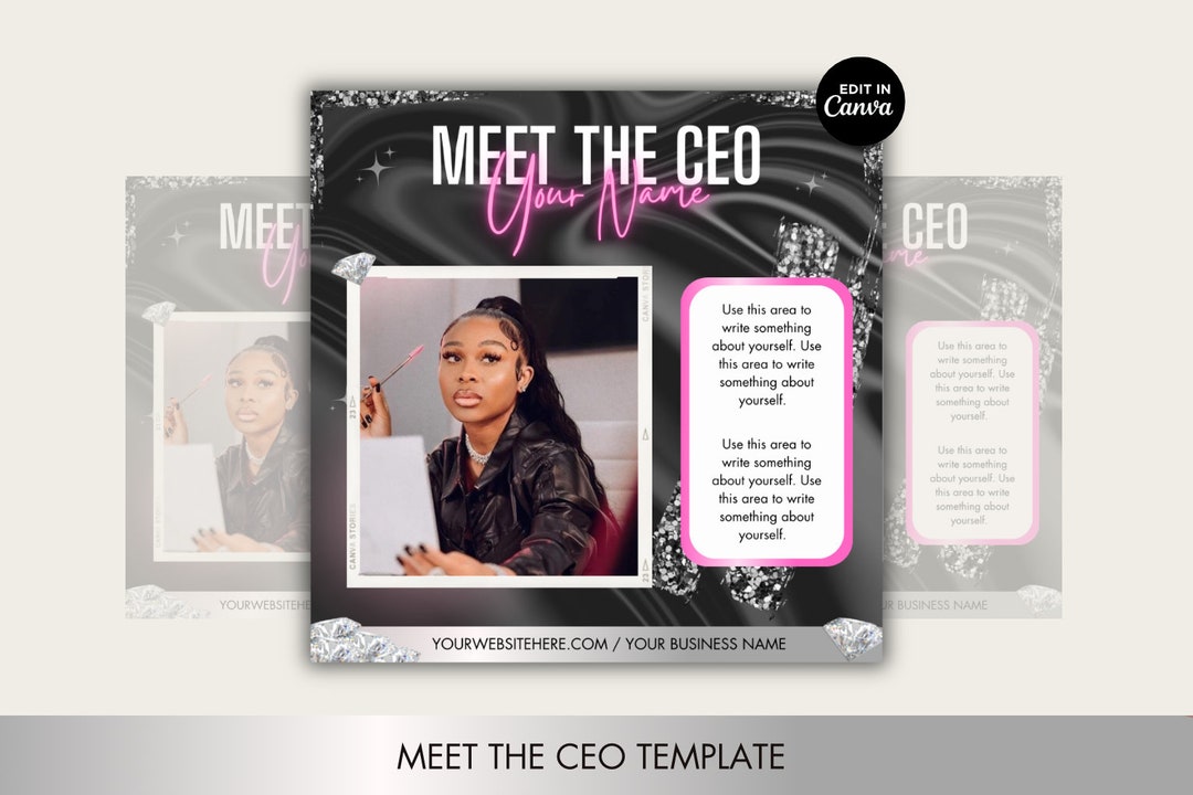 Meet the CEO Template for Small Businesses: Makeup, Hair, Nails, Lash ...