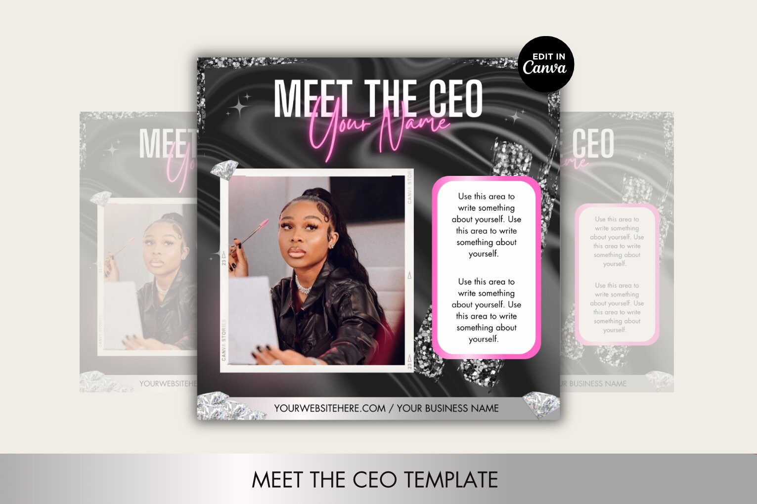 Meet the CEO Template for Small Businesses: Makeup, Hair, Nails, Lash ...