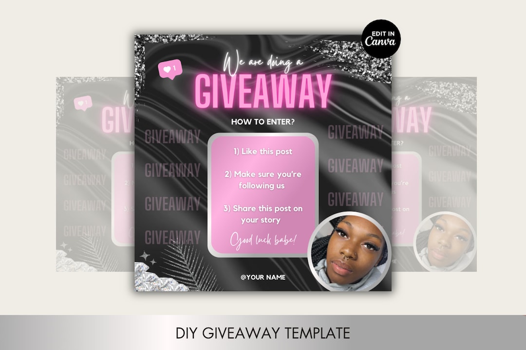 Giveaway Template for Lashes, Hair, Nails, Makeup, Stylists, Beauty ...