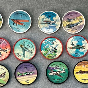 Vintage 1960s Jello Hostess Collectible Airplane Coins. Set of 81 Out ...