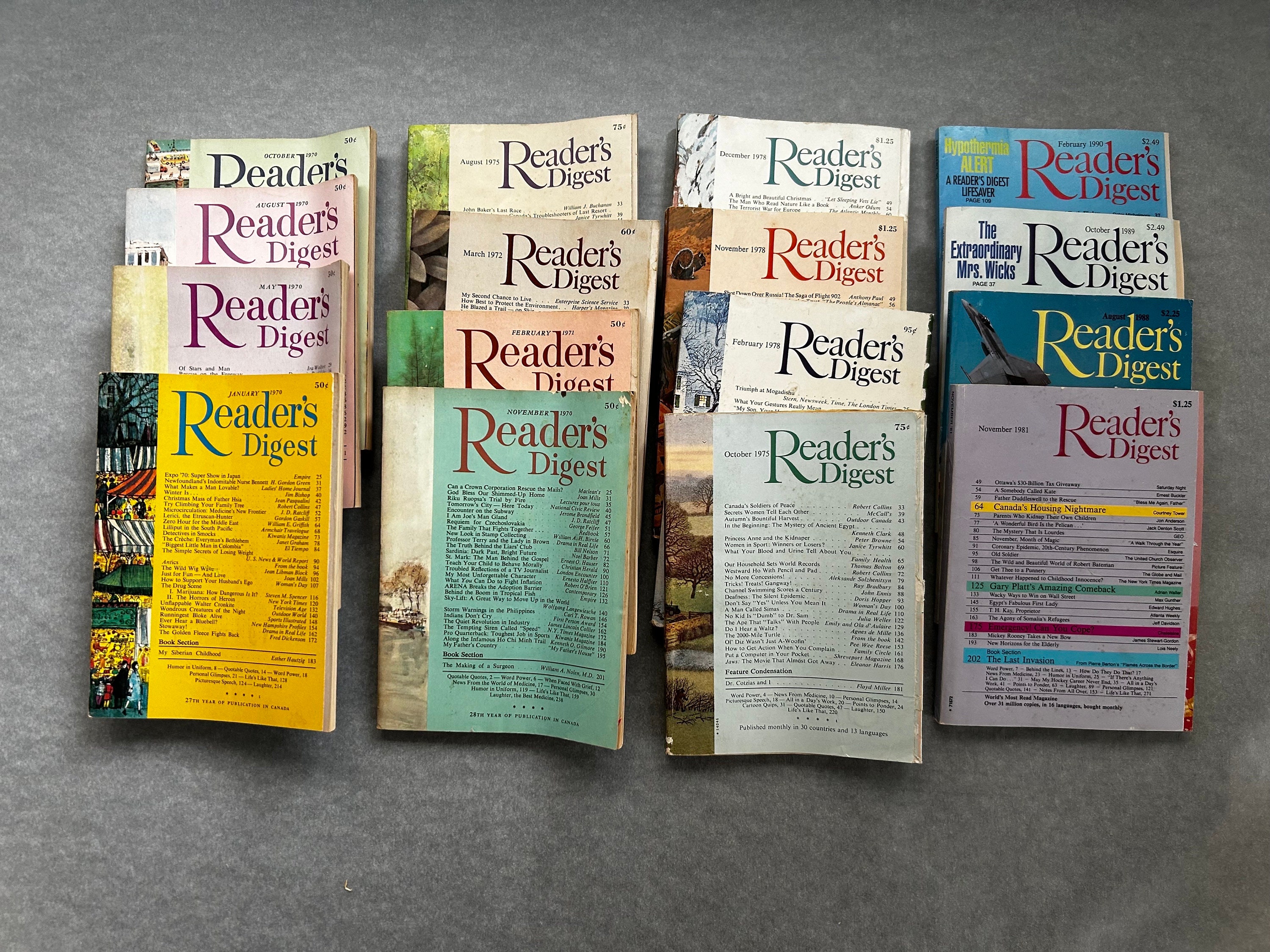 42 Vintage Readers Digest Magazines From 1960-1990 (all but 4 Are From ...
