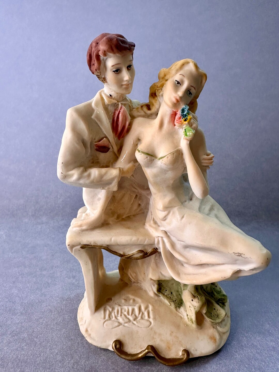 Vintage Romantic Couple Sculpture by Miriam. Made in Italy. - Etsy