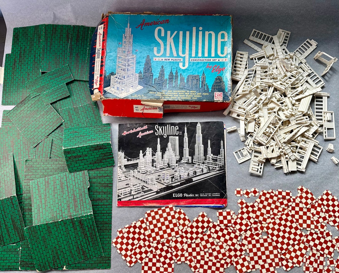 Vintage 1950s American Skyline Construction Set #92 by Elgo Plastics in Chicago Illinois. - Etsy