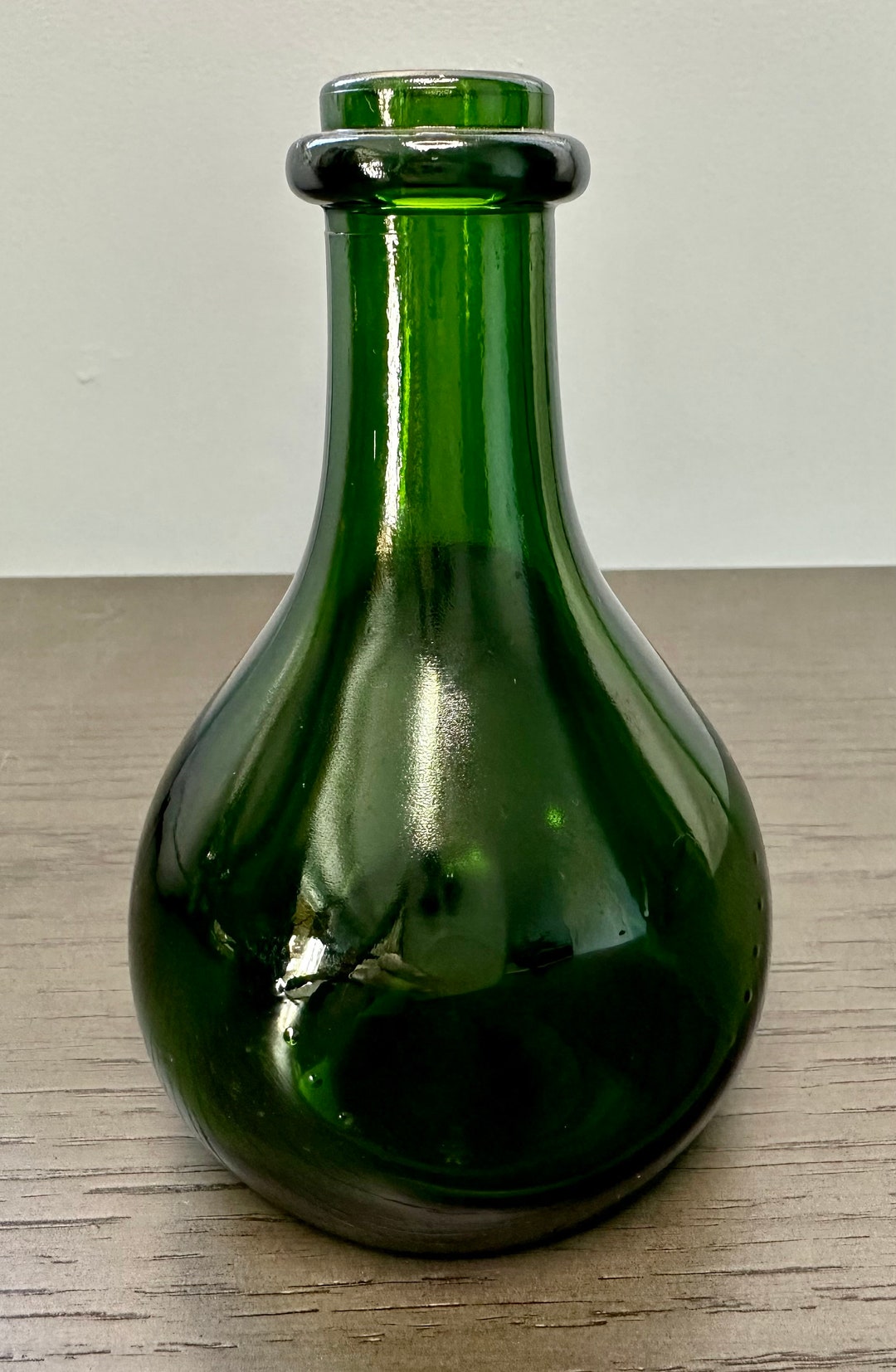 Vintage Modele Depose Green Glass Bottle - Etsy