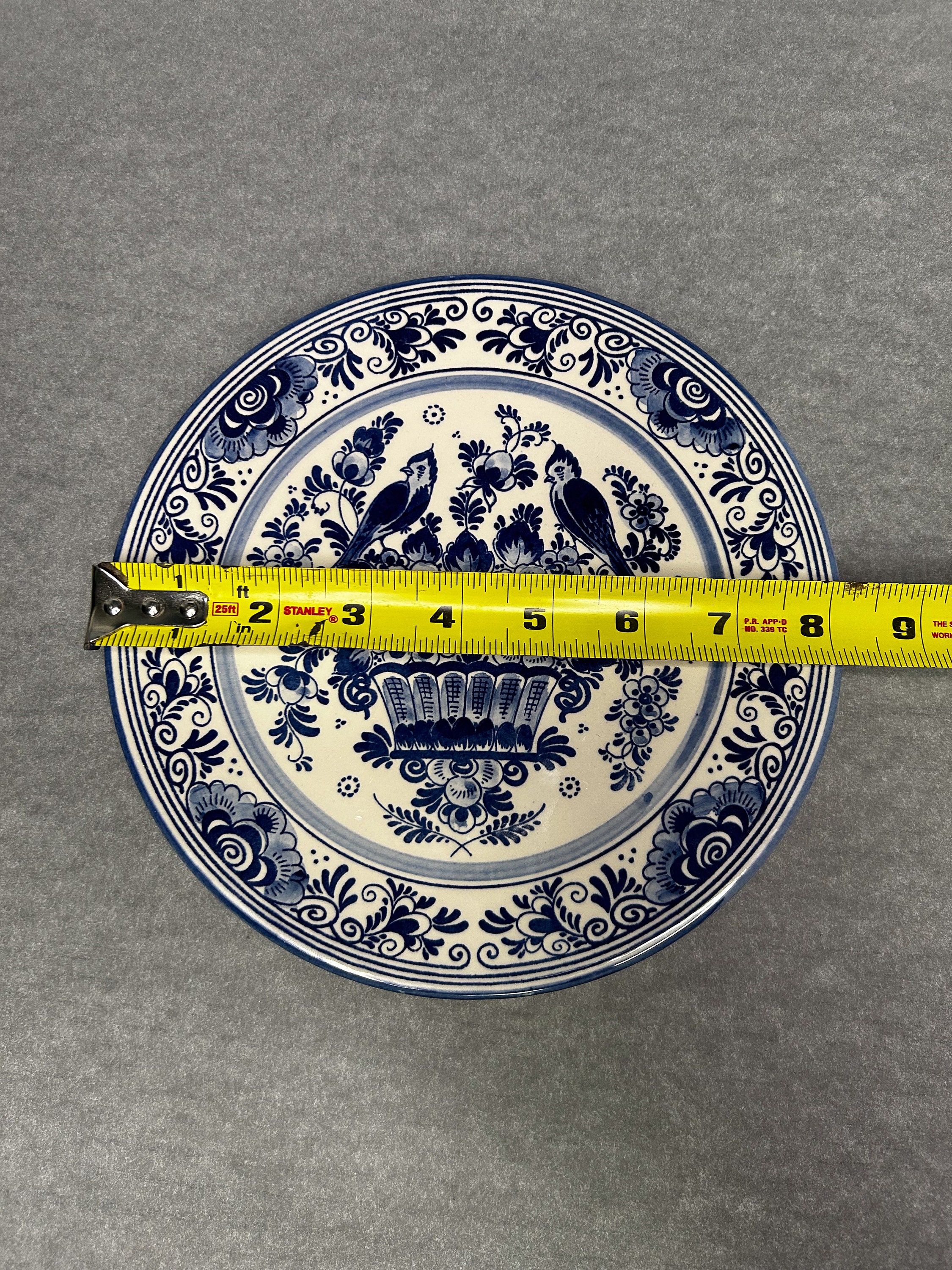 Antique Royal Delft Blue Plate From 1916 repaired - Etsy