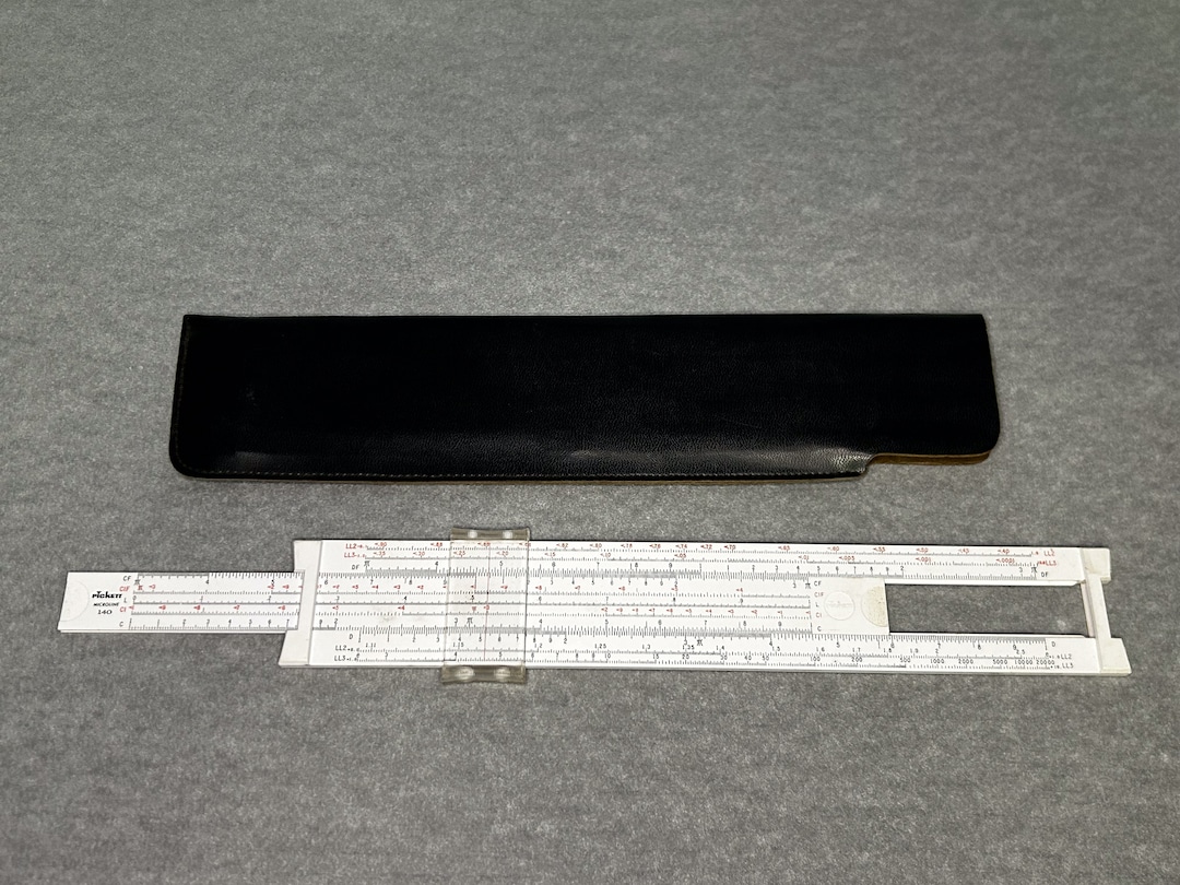 Vintage Picket Microline 140 Slide Ruler With Case - Etsy