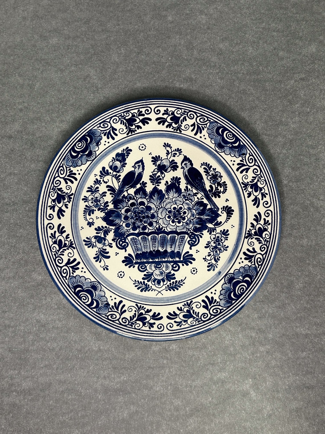 Vintage Delfts Holland Plate, Blue Painted Ceramics, Decorative Plate ...