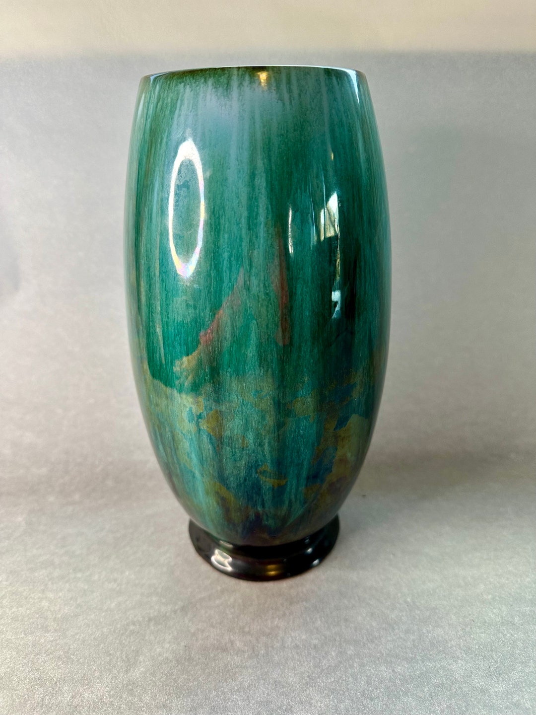 Vintage Blue Mountain Pottery Green and Blue Drip Glaze Vase - Etsy