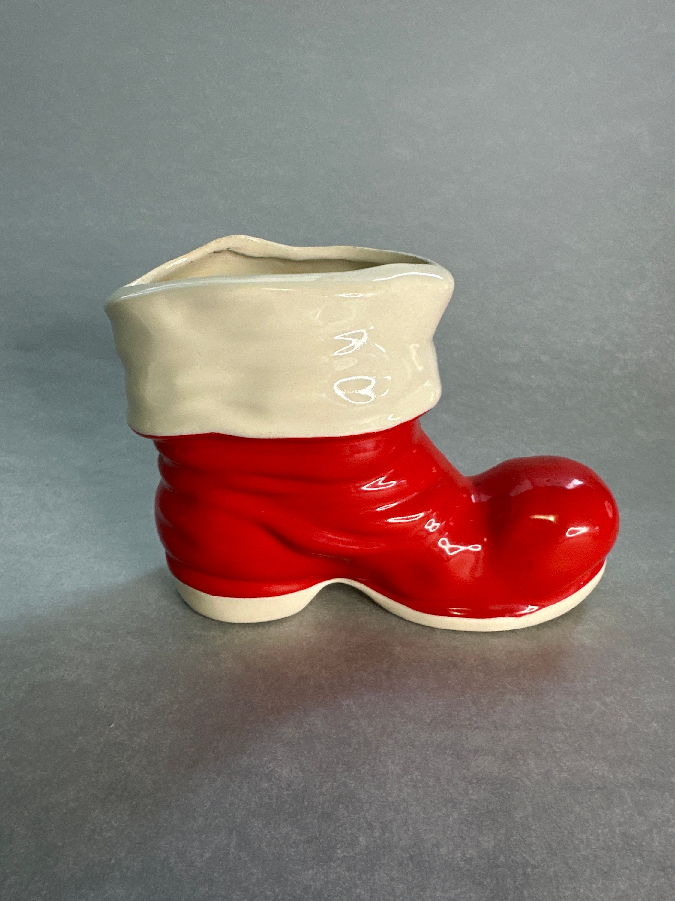 Vintage 1960s Christmas Santa Boot Vase - Etsy