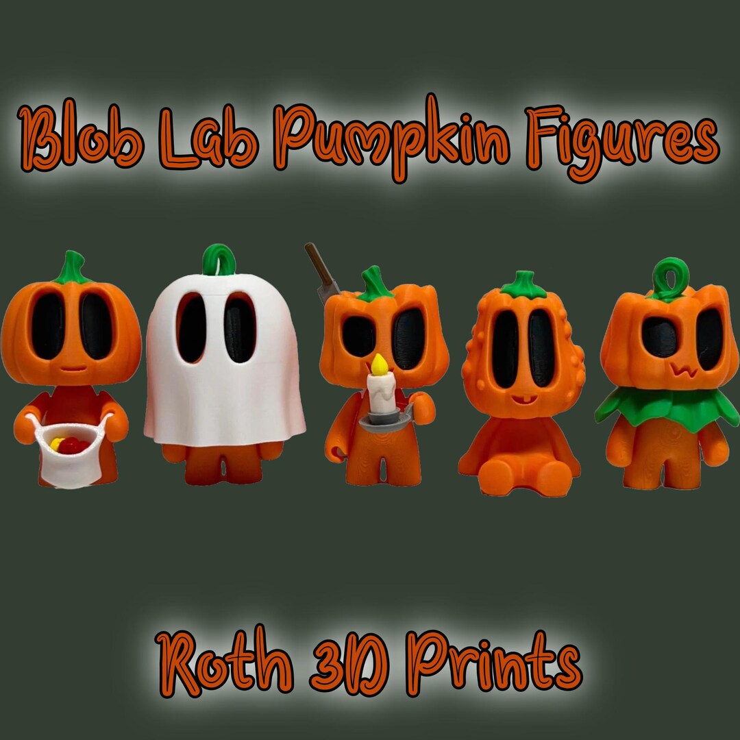 Blob Lab Pumpkin Figures - Etsy