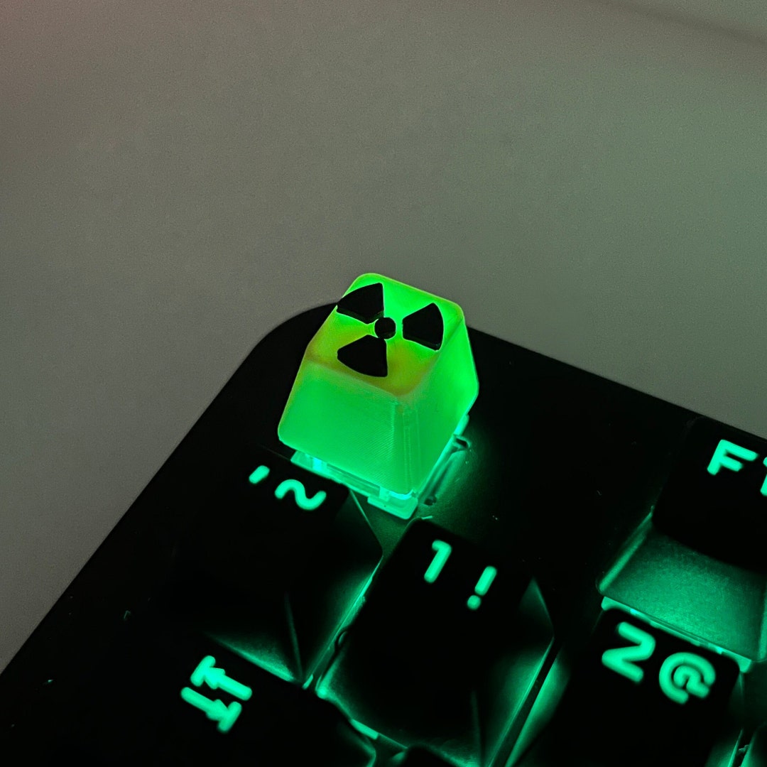 Radioactive Keycap for Cherry MX Mechanical Keyboards - 3D Printed PLA ...