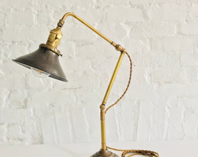 Handmade Industrial Lamp. Old and New Parts. Faries Base, OC White ...
