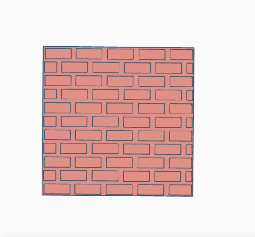 Digital- Brick 3D Textured Parchment Paper Embosser- STL File for 3D ...