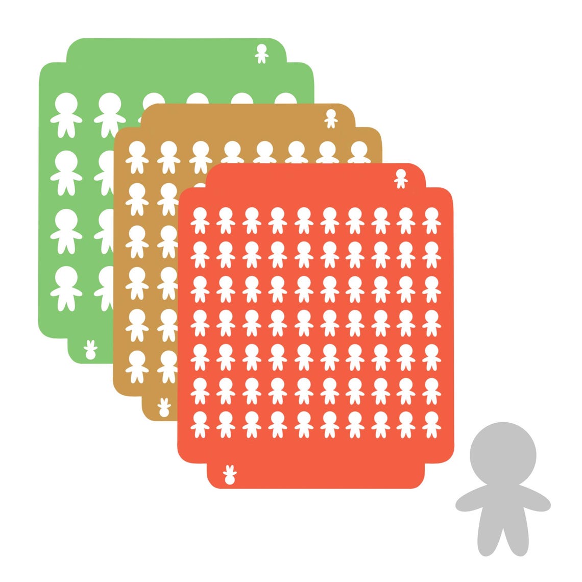 Digital- Gingerbread Man Sprinkle Stencil (3 Sizes Included) - Digital ...